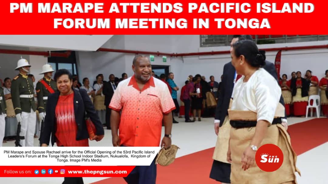 PM MARAPE ATTENDS PIF MEETING IN TONGA