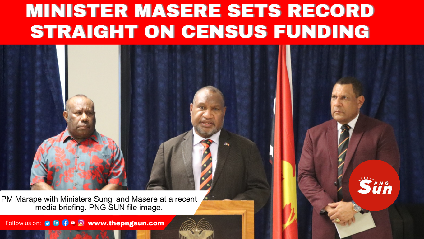 MINISTER MASERE SETS RECORD STRAIGHT ON CENSUS FUNDING
