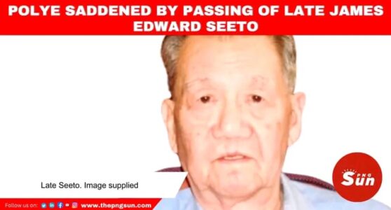 POLYE SADDENED BY PASSING OF LATE JAMES EDWARD SEETO