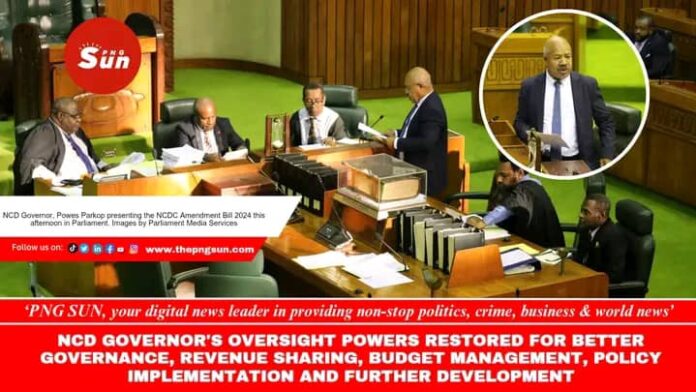 NCD GOVERNOR’S OVERSIGHT POWERS RESTORED