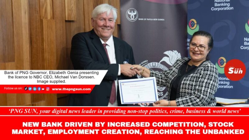 NEW BANK DRIVEN BY INCREASED COMPETITION, STOCK MARKET INVESTMENT ...