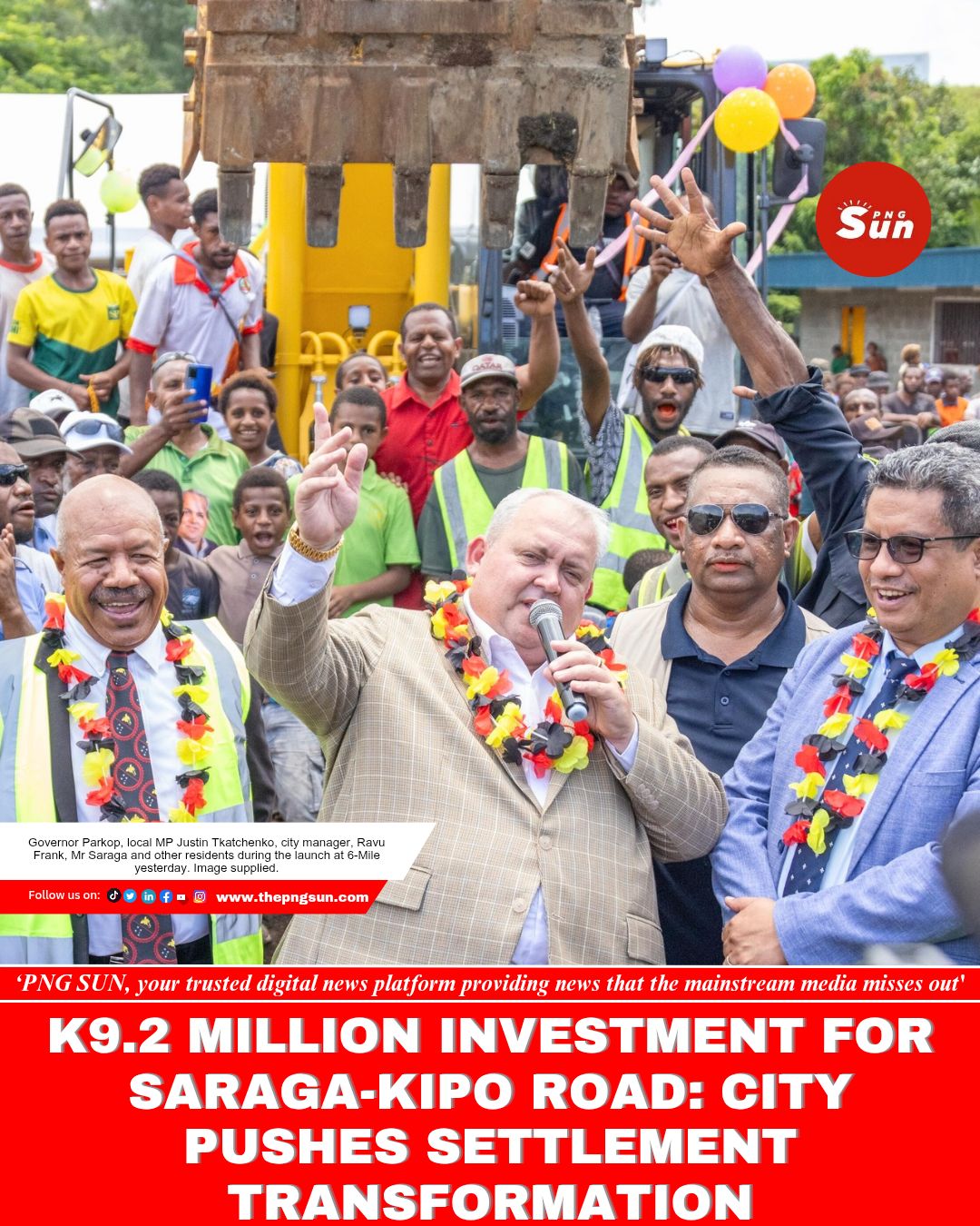 K9.2 MILLION SARAGA-KIPO ROAD PROJECT LAUNCHED