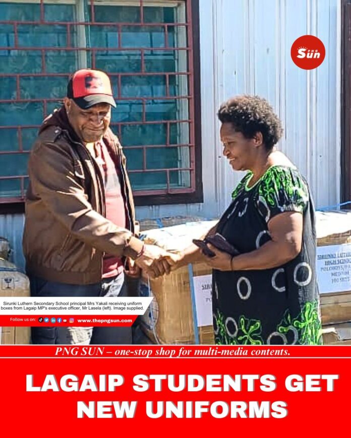 LAGAIP STUDENTS GET NEW UNIFORMS - THE PNG SUN
